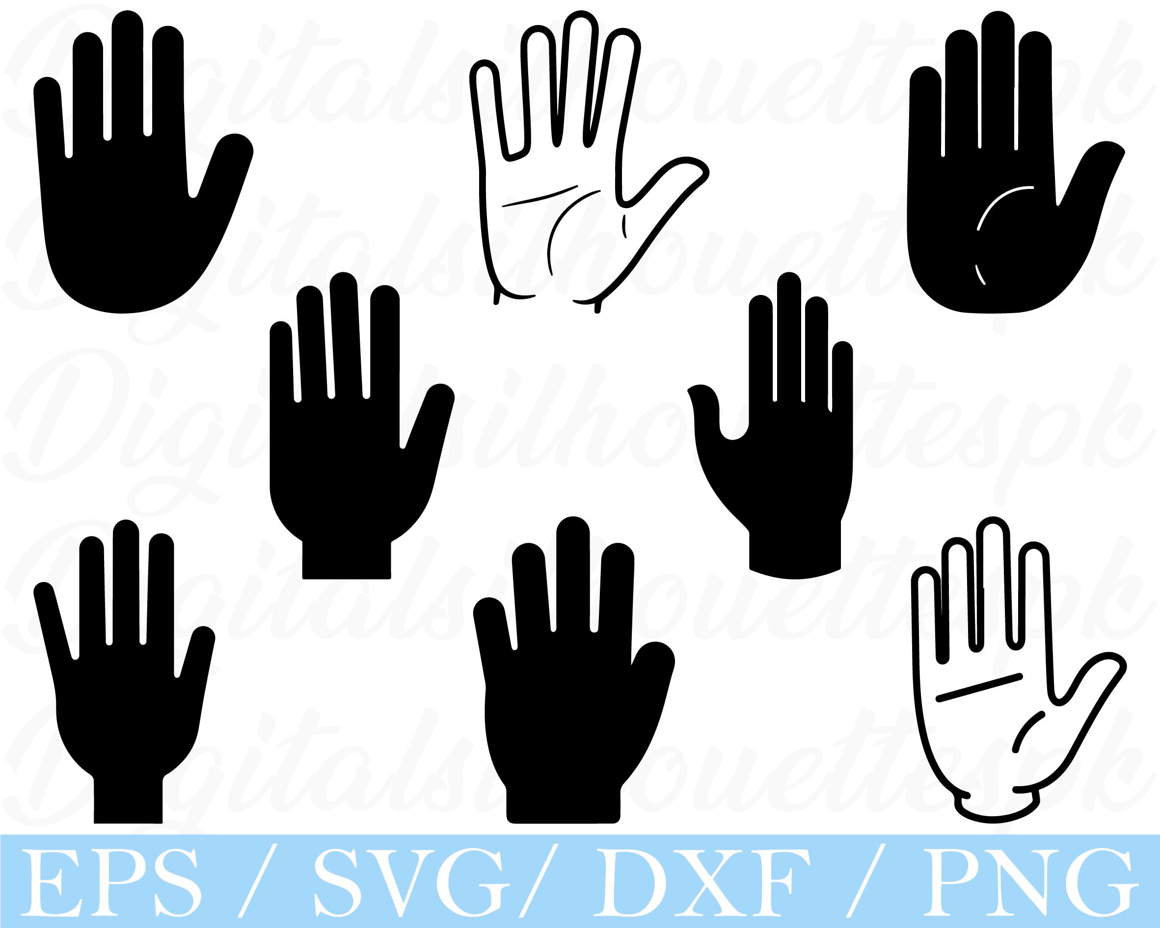 Hand Stop Sign SVG: Silhouette Vector Graphics (digital Download) - Etsy