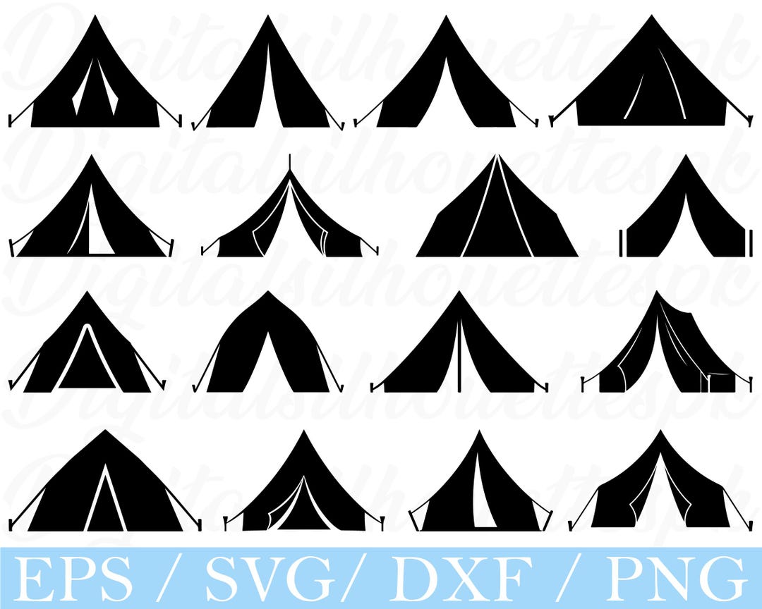 Tent Svg, Tent Silhouette, Dxf, Png - Etsy