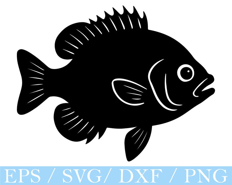 Bluegill Panfish SVG: Fish Silhouette, Clipart (digital Download) - Etsy