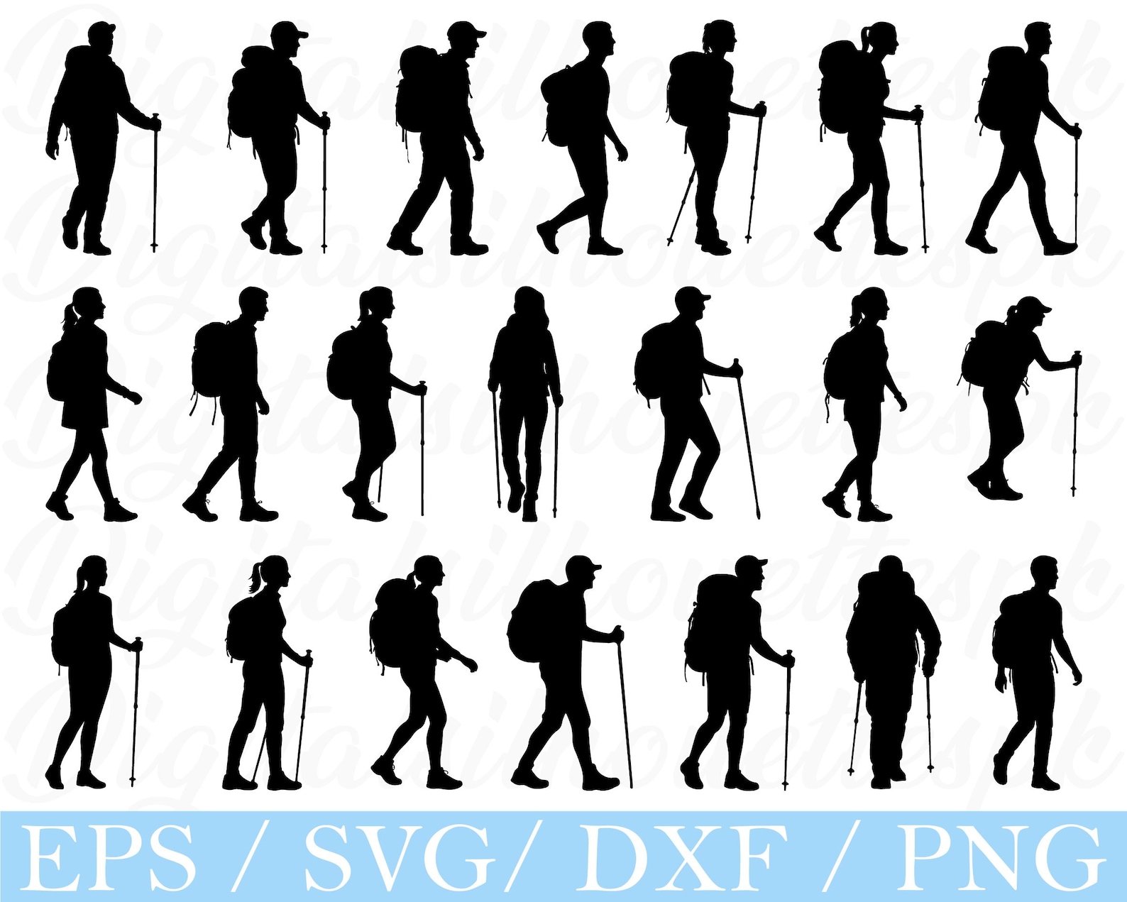 Hiking Svg, Hiking Silhouette, Dxf, Png - Etsy