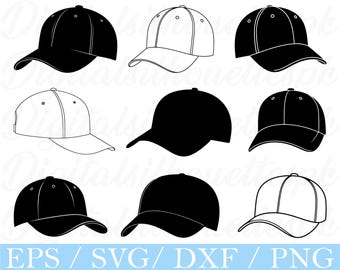 Baseball Hat SVG Tech Pack Mock-up Vector, Front, Back and Side View - Etsy