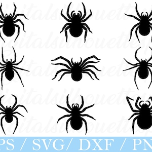 Spider Svg, Spider Silhouette, Dxf, Png - Etsy