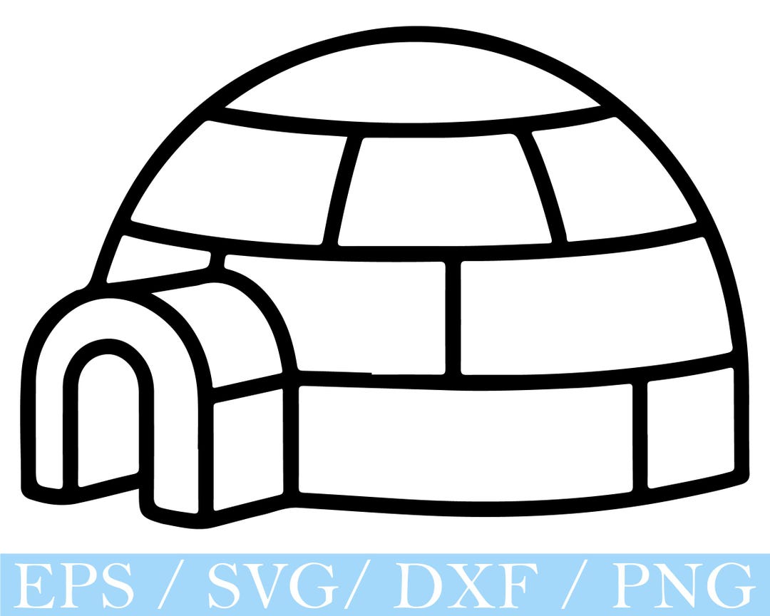 Igloo Svg, Igloo Silhouette, Igloo Vector, Igloo Cut File, Dxf, Png - Etsy