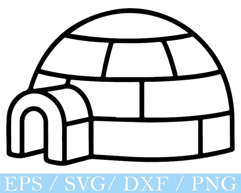 Igloo Svg, Igloo Silhouette, Igloo Vector, Igloo Cut File, Dxf, Png - Etsy