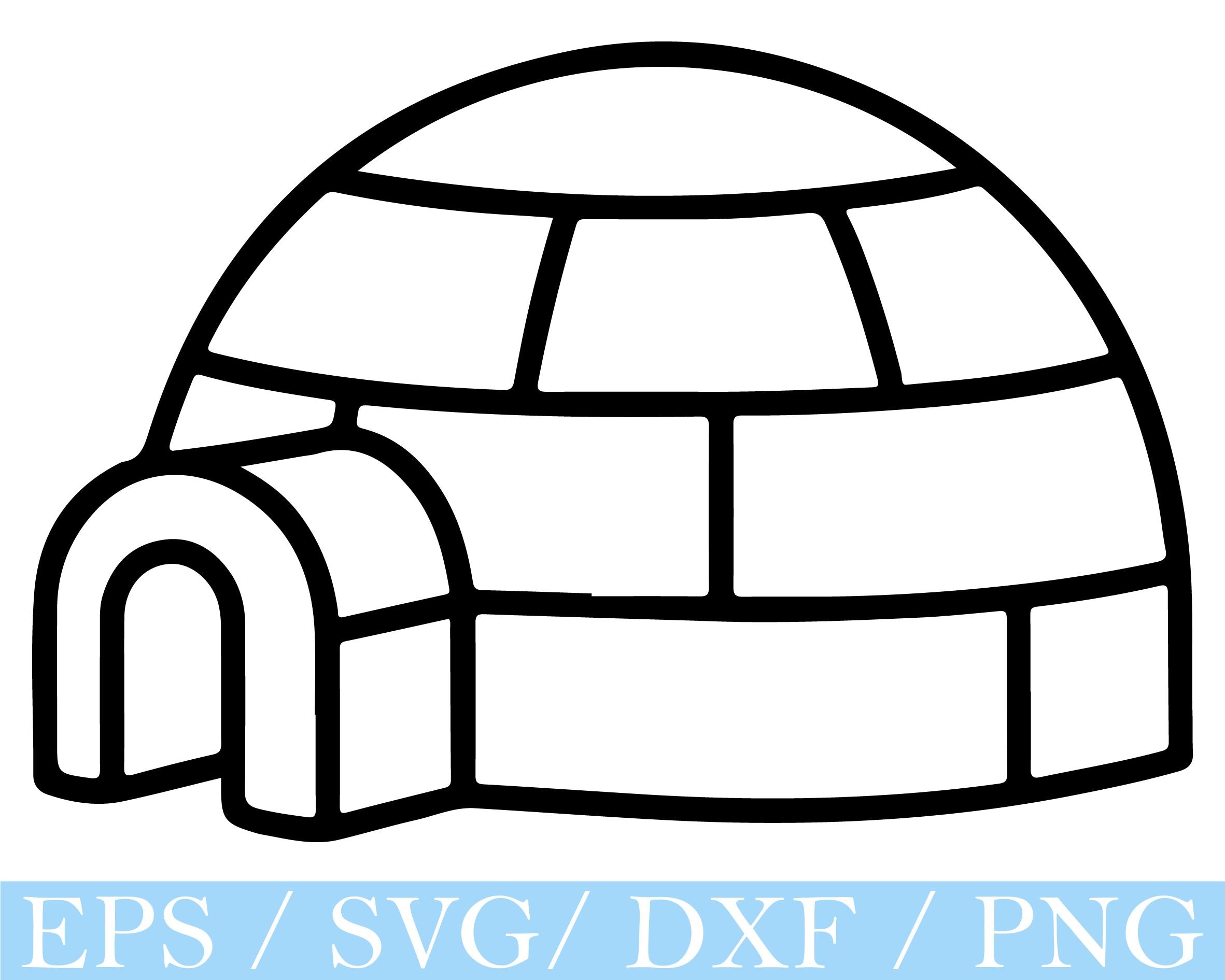 Igloo Svg, Igloo Silhouette, Igloo Vector, Igloo Cut File, Dxf, Png - Etsy