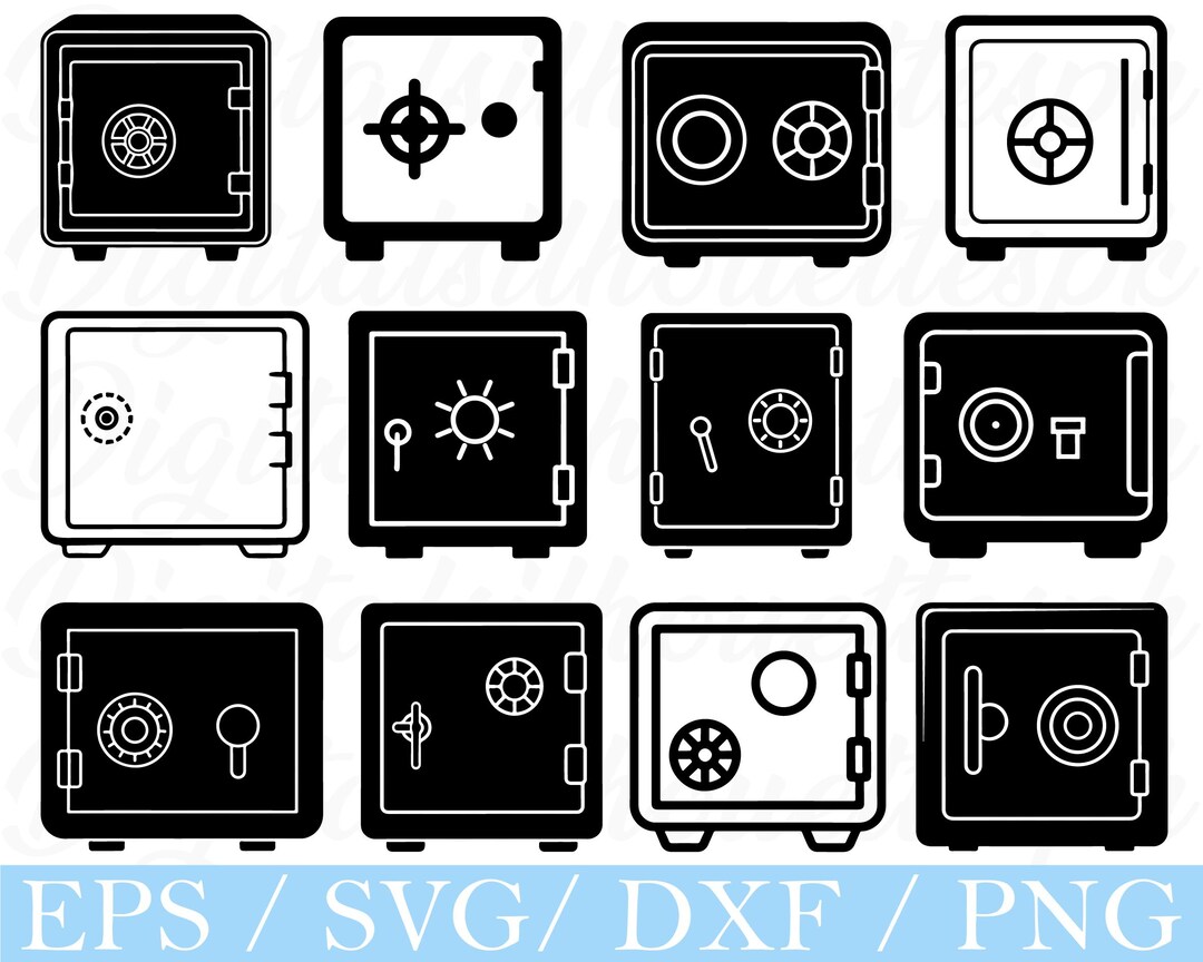 Security Safe Svg, Security Safe Silhouette, Dxf, Png - Etsy