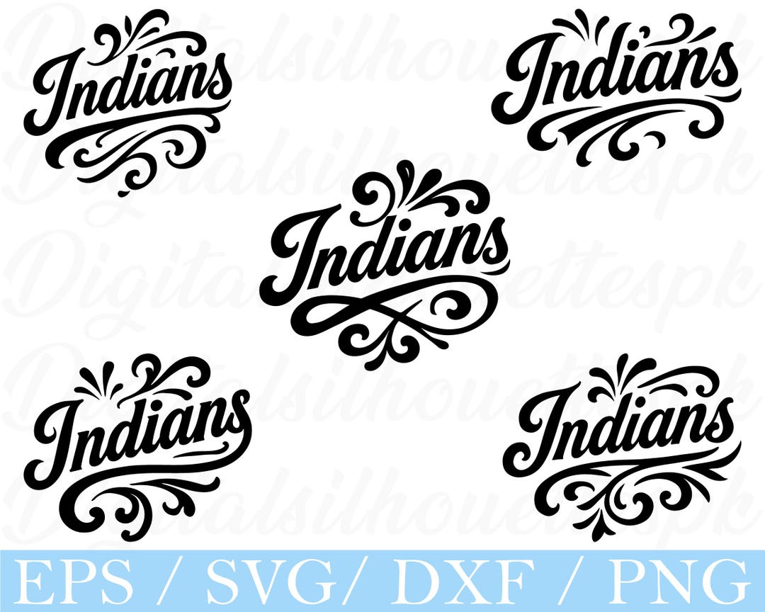 Indian Typography Svg, Indians Text Silhouette, Dxf, Png - Etsy