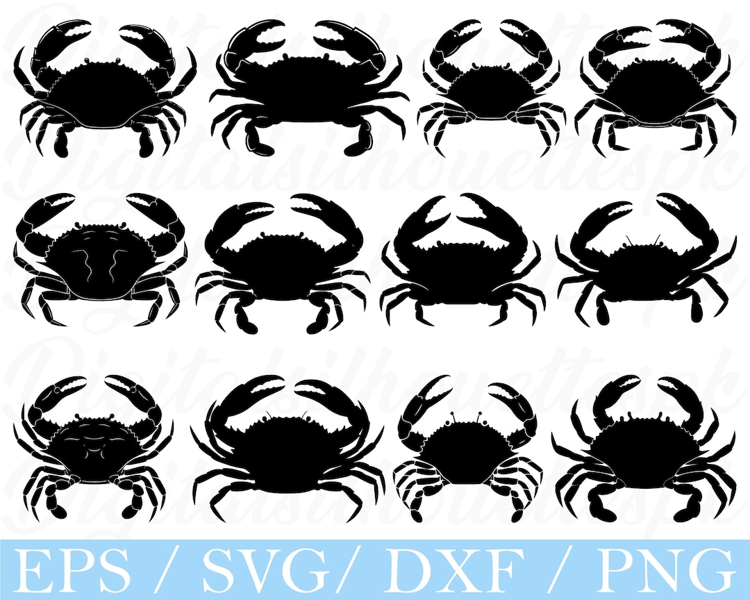 Blue Crab SVG: Silhouette Cut File - Digital Download - Etsy
