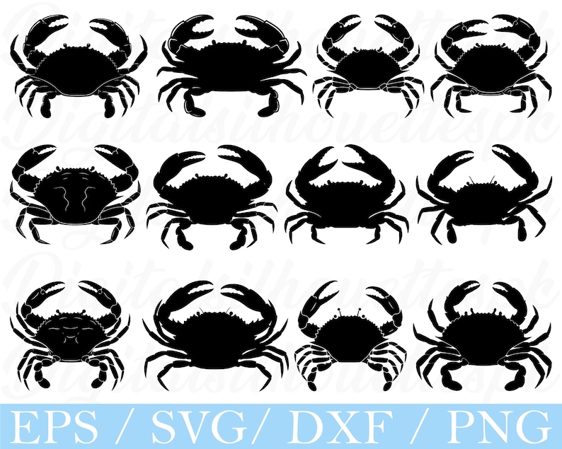 Blue Crab SVG: Silhouette Cut File - Digital Download - Etsy