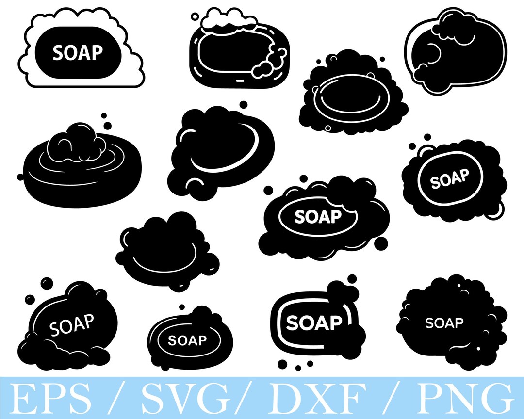 Soap With Foam Svg, Soap Silhouette, Soap Vector, Soap Dxf, Png - Etsy