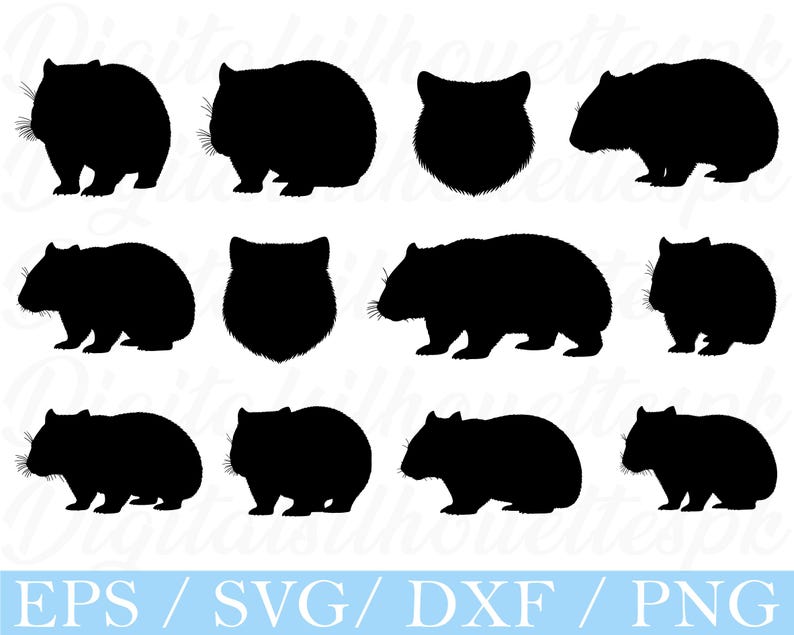 Wombat Svg, Wombat Silhouette, Dxf, Png - Etsy