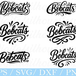 Bobcats Typography Svg, Bobcats Silhouette, Dxf, Png - Etsy