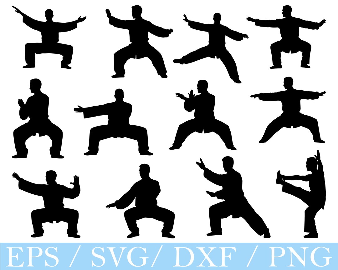 Tai Chi Svg, Tai Chi Silhouette, Tai Chi Vector, Dxf, Png - Etsy