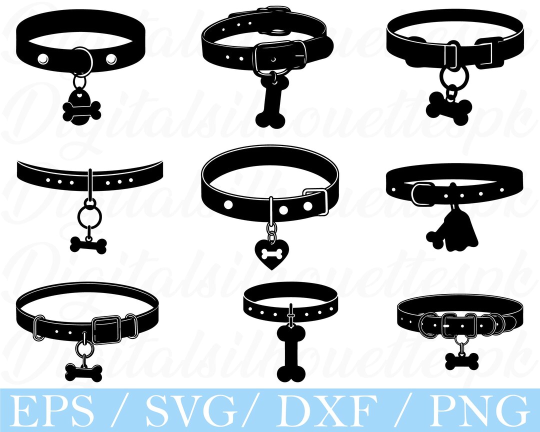 Dog Collar Svg, Dog Collar Silhouette, Dxf, Png - Etsy