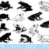 Frog SVG, Frog DXF, Frog PNG, Frog Cut File, Clipart, Digital File, Svg ...