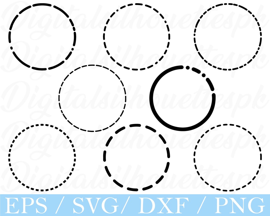 Dotted Circles Svg, Dotted Circle Silhouette, Dxf, Png - Etsy