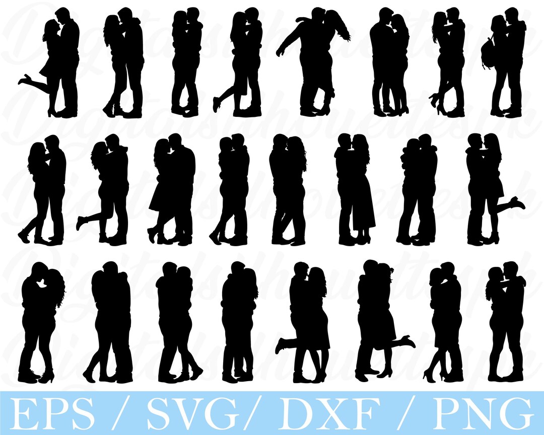 Couple Hugging Svg, Couple Hugging Silhouette, Dxf, Png - Etsy