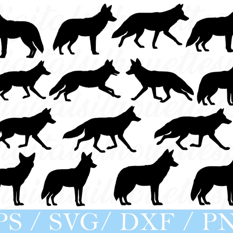 Coyote Vector Silhouette - Etsy