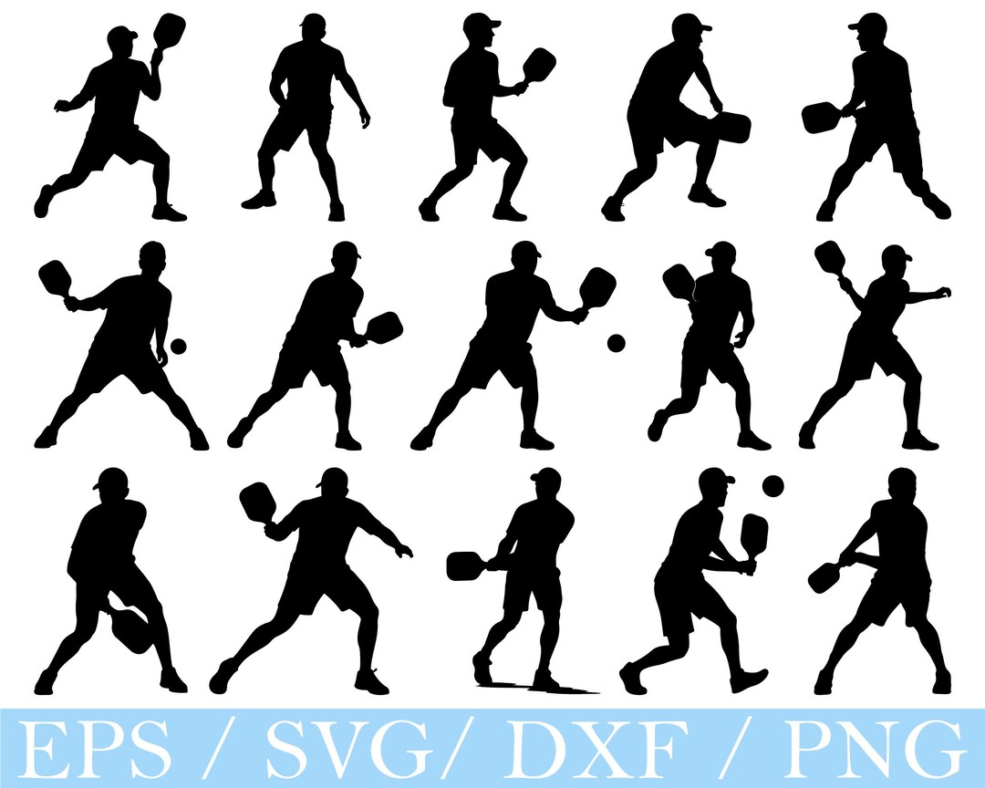 Male Pickle Ball Player Svg, Pickle Ball Player Silhouette, Dxf, Png - Etsy