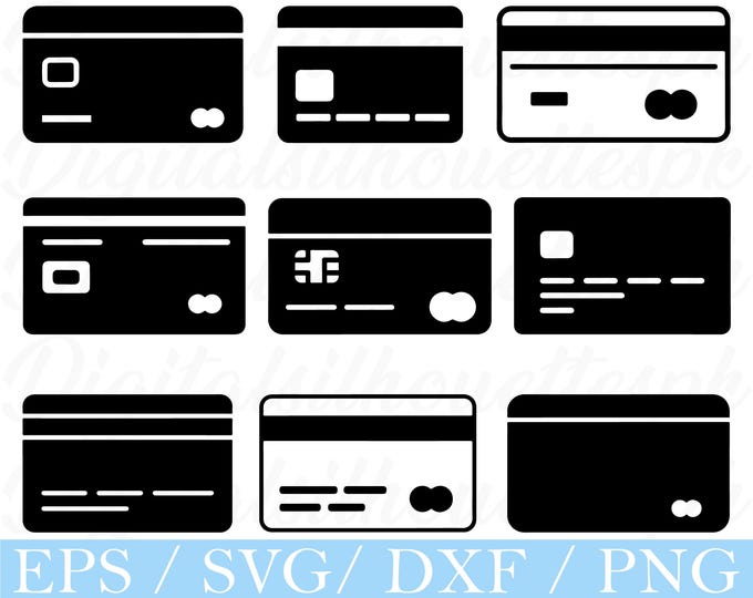 Credit Card Svg, Credit Card Wrap Template, Credit Card Label Template ...