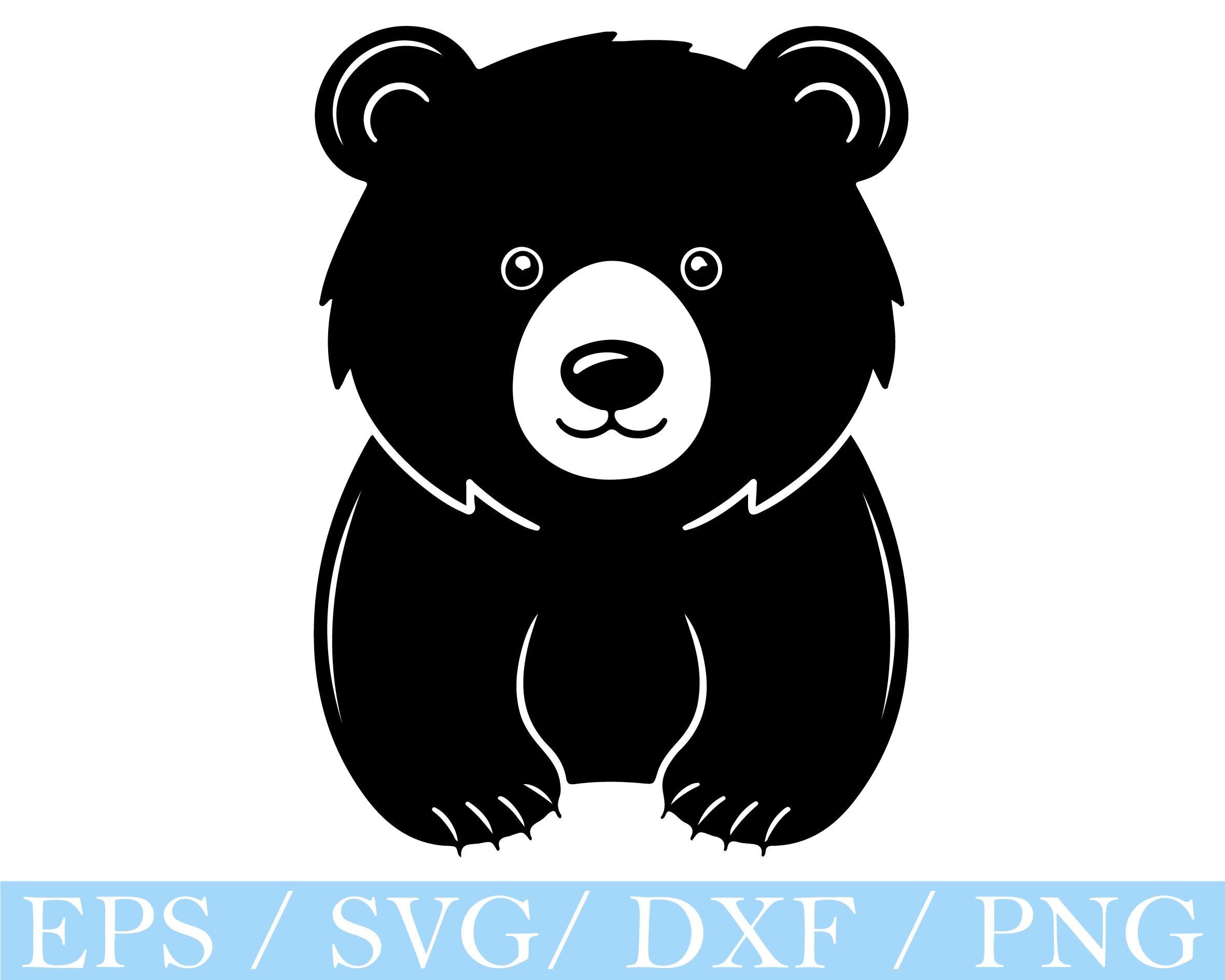 Cute Bear Svg, Cute Bear Vector, Dxf, Png - Etsy