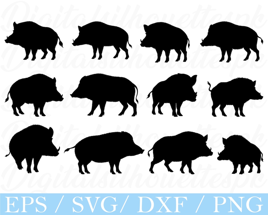 Boar Svg, Boar Silhouette, Dxf, Png - Etsy