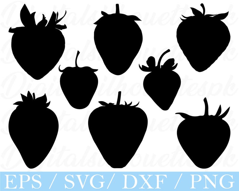 Strawberry Svg, Strawberry Silhouette, Dxf, Png - Etsy