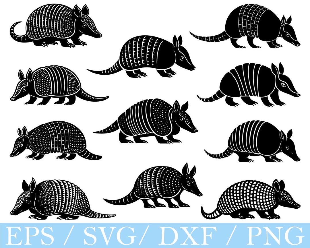 Armadillo Silhouette Vector Art: SVG, PNG, DXF Files (digital Download ...