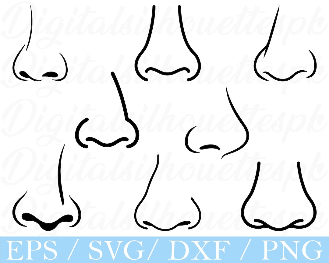 Nose Silhouette Vector Art: SVG, PNG, DXF Files (digital Download) - Etsy