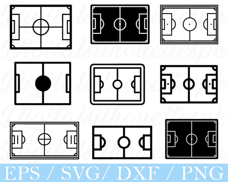 Sooccer Field Svg, Football Field Silhouette, Dxf, Png - Etsy