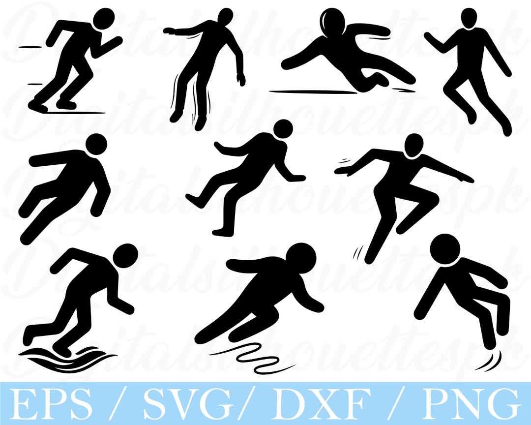 Slippery Icon Svg, Slippery Silhouette, Dxf, Png - Etsy