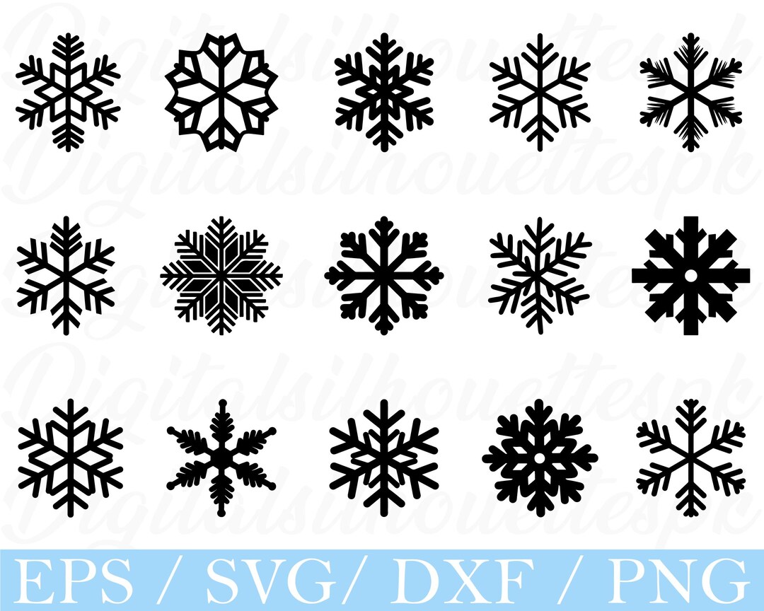 Snow Flakes Svg, Snow Flakes Silhouette, Dxf, Png - Etsy Australia