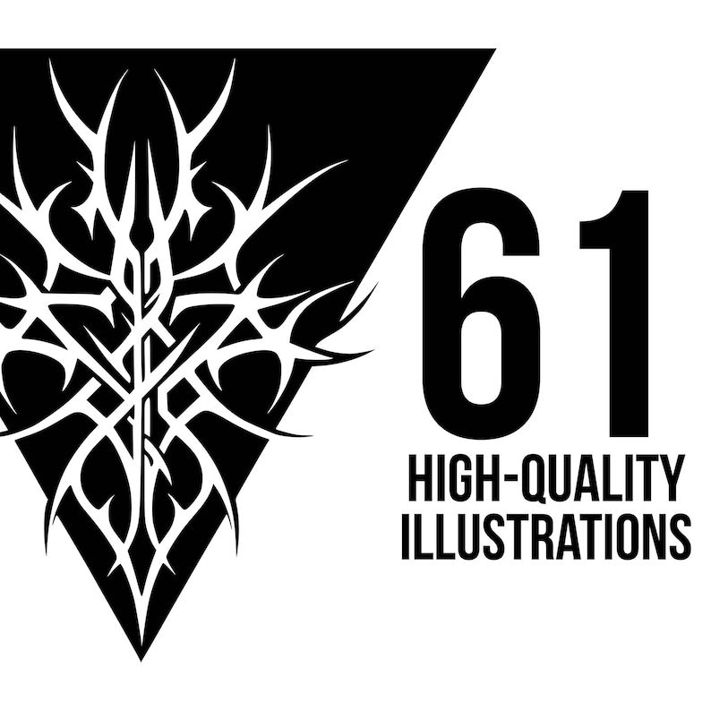 Cyber Sigilism Illustration Bundle - SVG/EPS/PNG Tattoo Designs ...