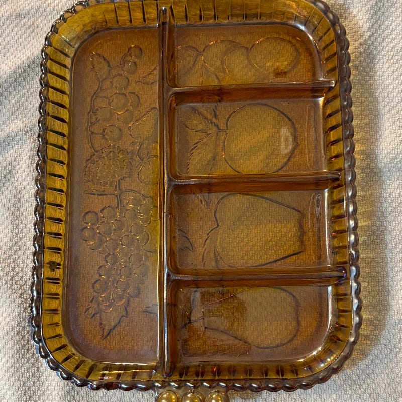 Glass Relish Tray - Etsy