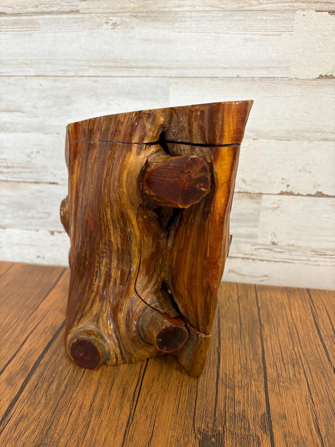 Handcrafted Wood Box With a Sliding Drawer and Natural Live Edge. - Etsy