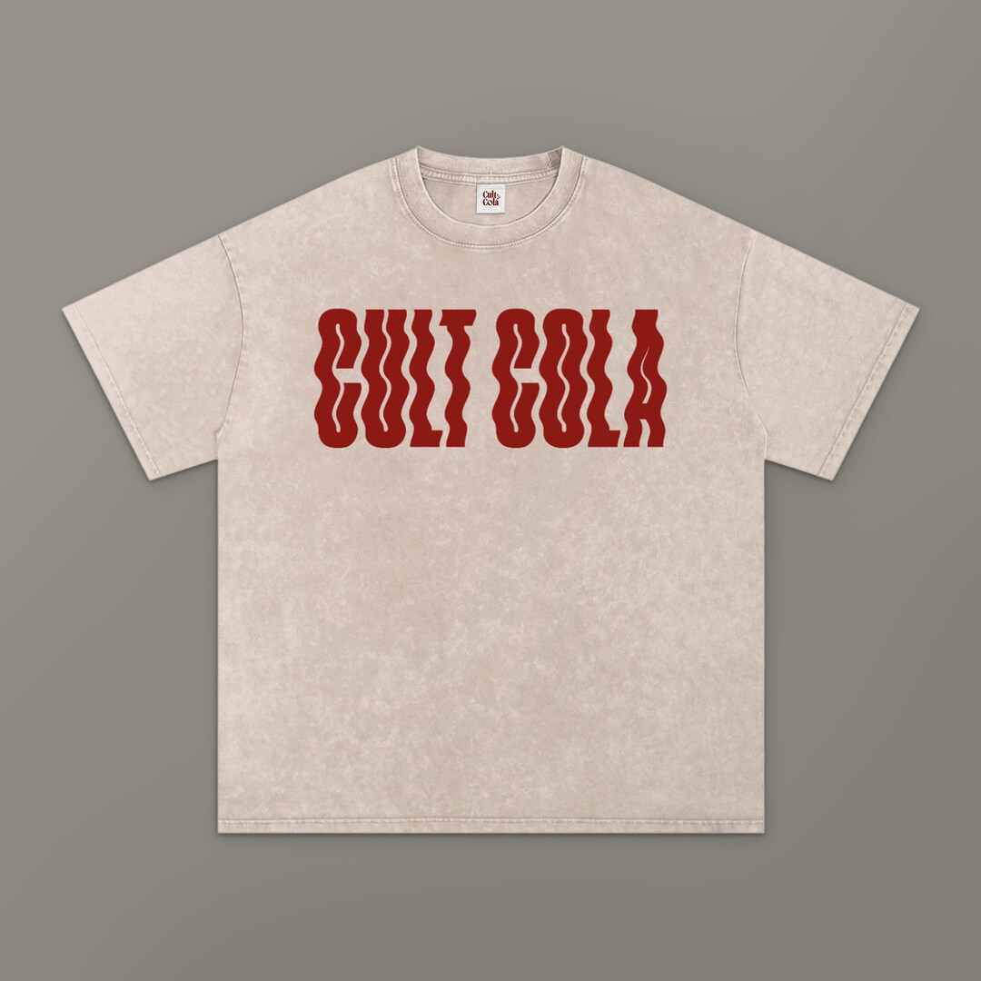 Cult Cola Acid Wash Oversized Tee | Unisex Boxy Fit - Etsy