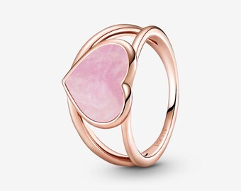 Pandora Pink Swirl Heart Statement Ring ALE MET - Etsy