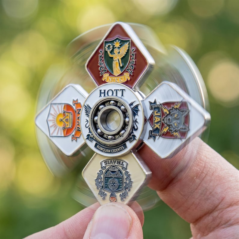 Custom Die-struck Metal Fidget Spinner,personalized Your Own Design - Etsy