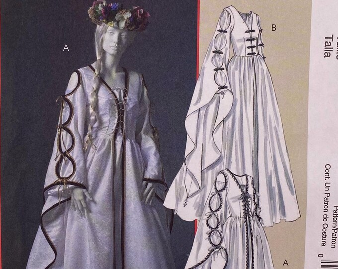 Renaissance Gown - Vintage Sewing Pattern - Medieval Fantasy Dress With ...
