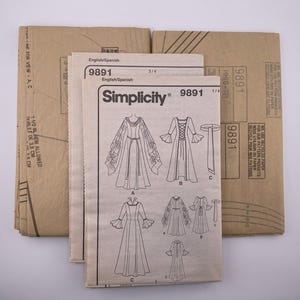 Fantasy Costume Medieval Dress Uncut (FF) Sewing Pattern – Vintage ...