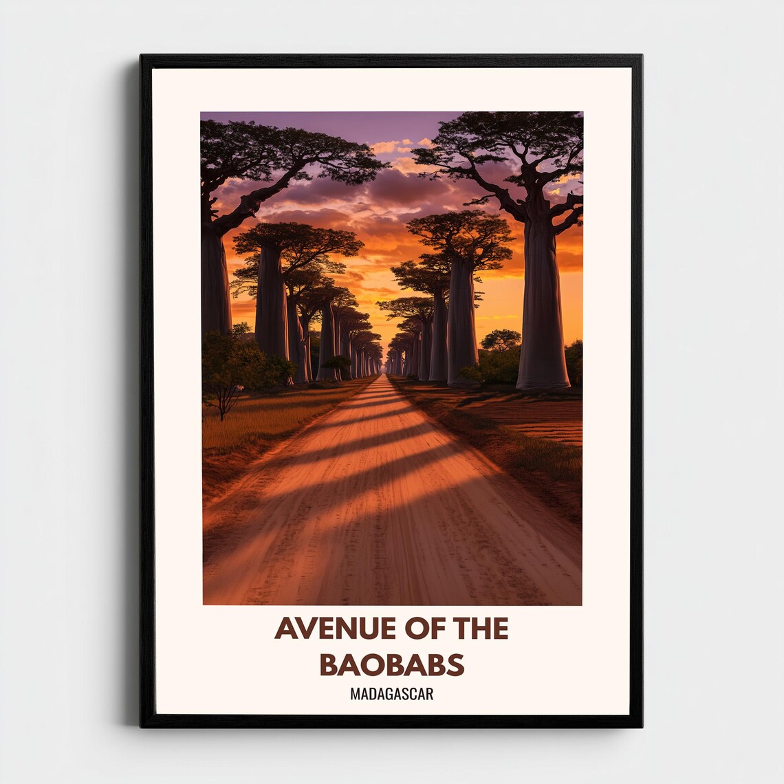 Pôster de Madagascar com a Avenida dos Baobás - Arte de Parede para ...