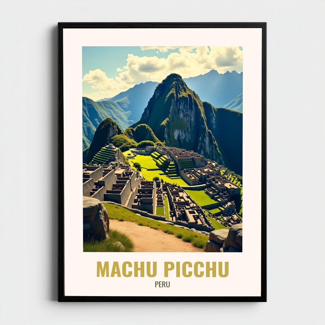 Machu Picchu Peru Poster Machu Picchu Print Machu Picchu Wall Art Peru ...