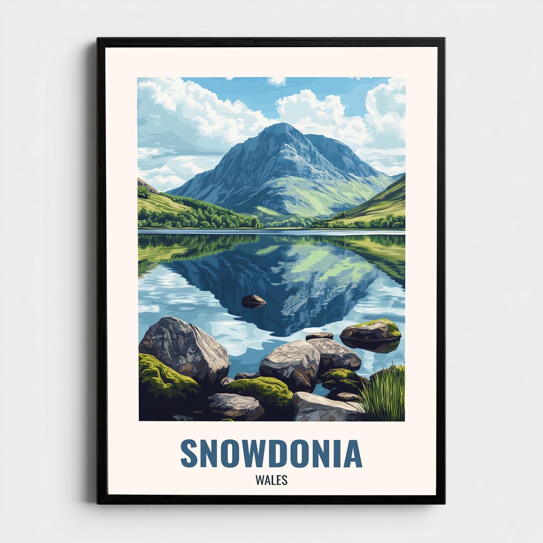 Snowdonia Wales Poster Snowdonia Print Wales Wall Art Wales Travel ...