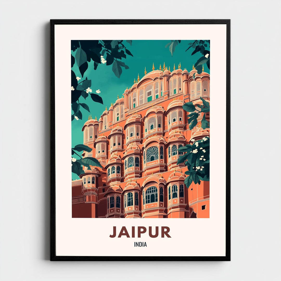 Jaipur India Poster Jaipur Print Jaipur Wall Art Jaipur Travel Poster ...