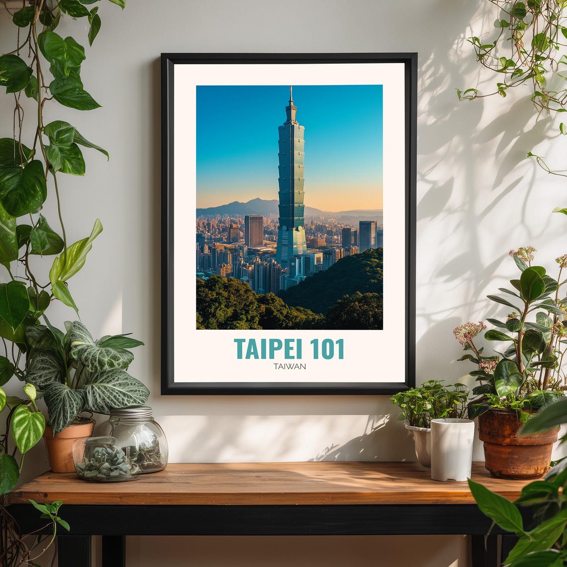 Pôster Taipei 101 Taiwan, Impressão Taipei 101, Arte de Parede Taipei ...