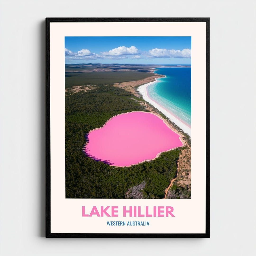 Pôster do Lago Hillier, Austrália Ocidental | Impressão do Lago Hillier ...