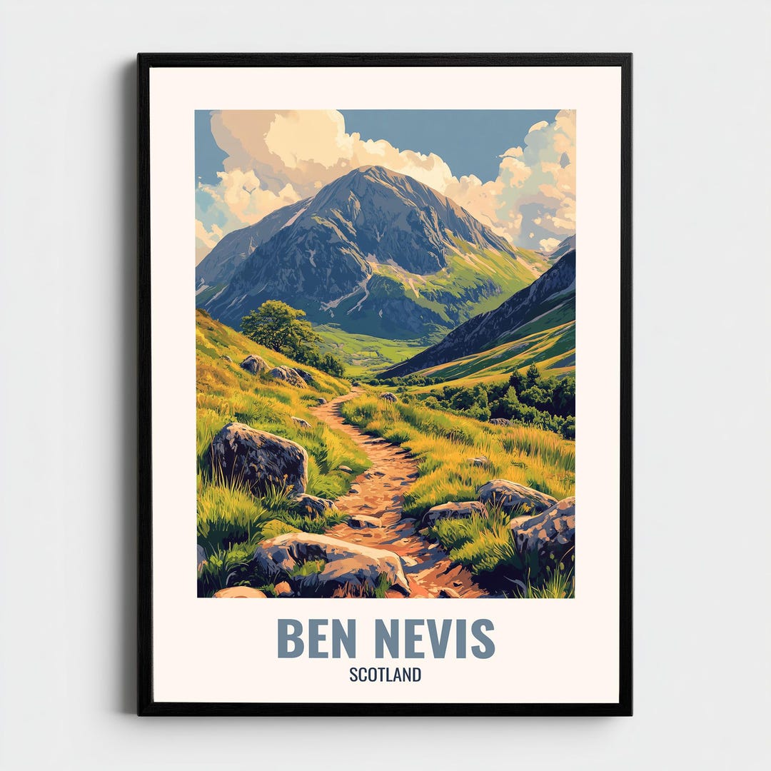 Ben Nevis Scotland Poster Ben Nevis Print Ben Nevis Wall Art Scotland ...
