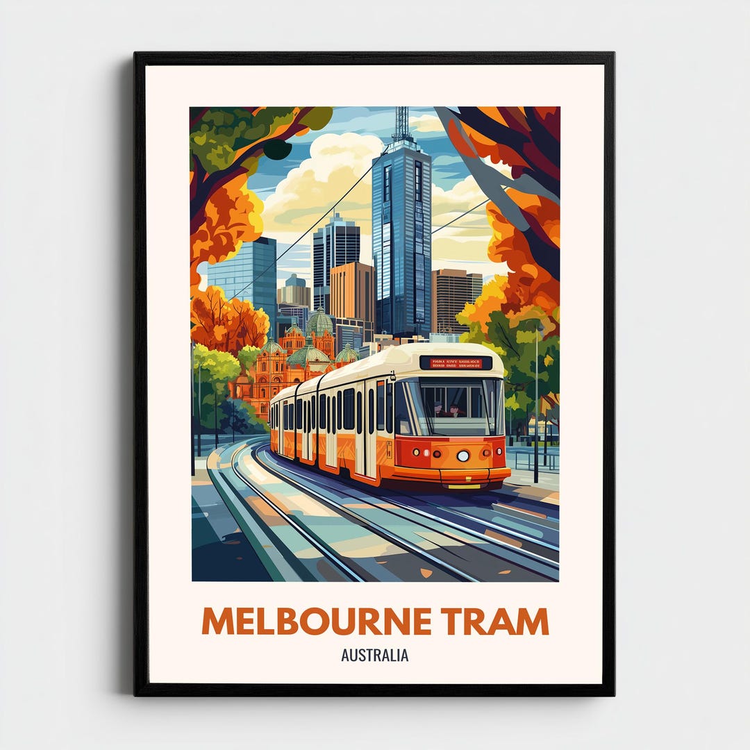 Melbourne Tram Australia Poster Melbourne Print Melbourne Wall Art ...