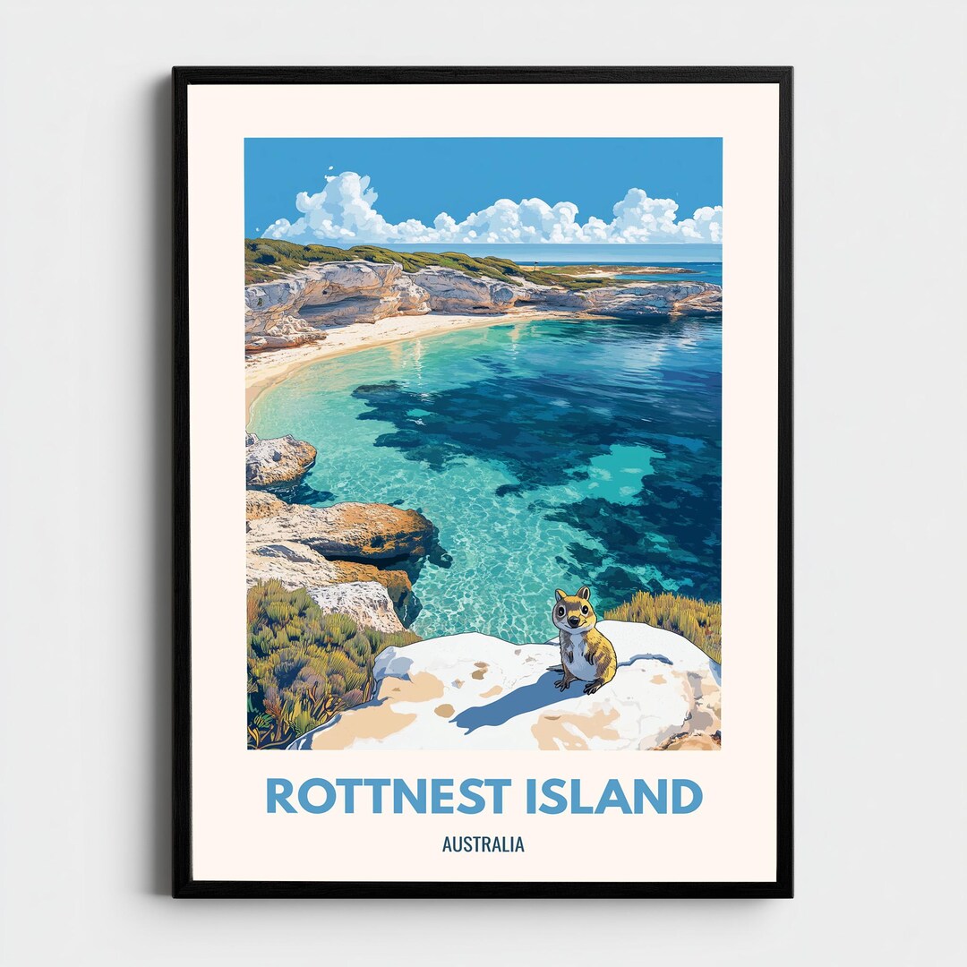 Rottnest Island Western Australia Poster Rottnest Print Rottnest Wall ...
