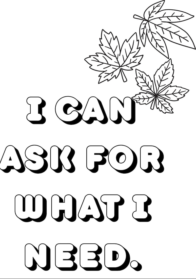 50 Mental Health Coloring Pages – Positive Affirmations, Anxiety Relief ...